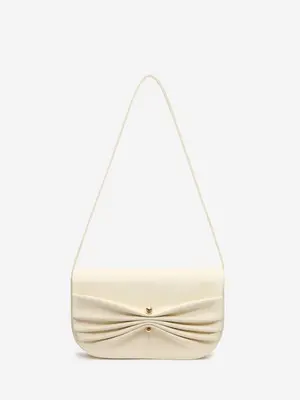 REFORMATION Maria Leather Shoulder Bag - Ivory