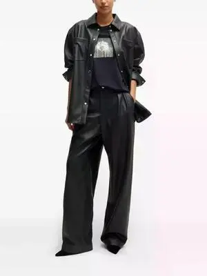 BOSS Faux-leather Overshirt