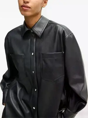 BOSS Faux-leather Overshirt