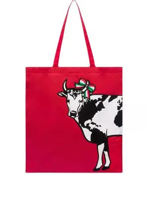 Moschino Cow-motif Tote Bag