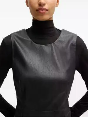 BOSS Faux-leather Mini Dress