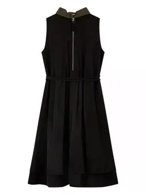 STUDIO TOMBOY Collared Belted Dress - Black
