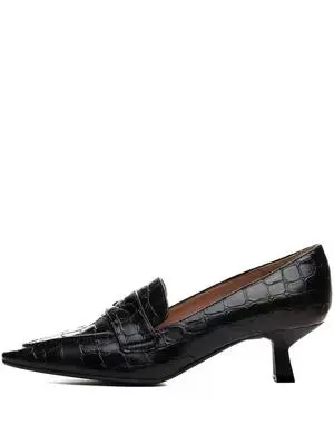 POCHE PARIS Croc-embossed Pumps