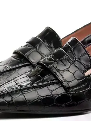 POCHE PARIS Croc-embossed Pumps