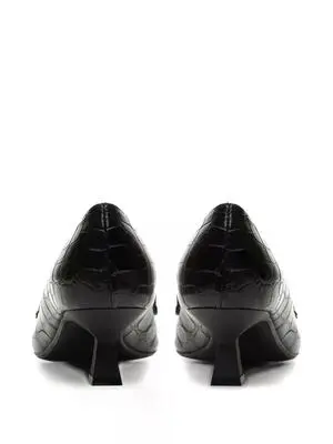 POCHE PARIS Croc-embossed Pumps
