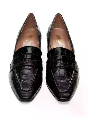 POCHE PARIS Croc-embossed Pumps