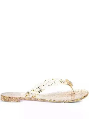 Casadei Glitter-embellished Flat Sandals