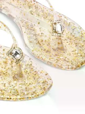 Casadei Glitter-embellished Flat Sandals