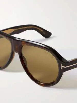 TOM FORD Icon Aviator-style Sunglasses - Dark Brown