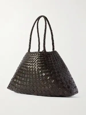 Dragon Diffusion Santa Croce Big Woven Leather Tote - Brown