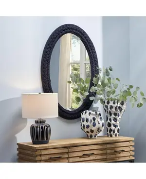JAMIE YOUNG CO. Club Cotton Rope Braided Oval Wall Mirror