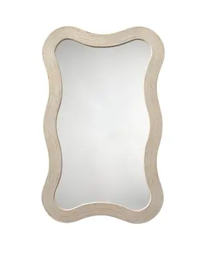 JAMIE YOUNG CO. Deli Wavy Bamboo Wall Mirror - Cream