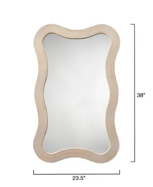 JAMIE YOUNG CO. Deli Wavy Bamboo Wall Mirror - Cream