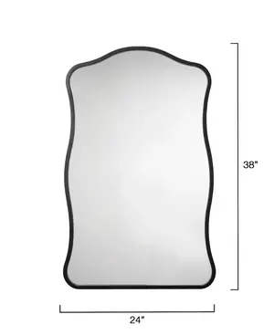 JAMIE YOUNG CO. Aurora Wavy Iron Wall Mirror - Black