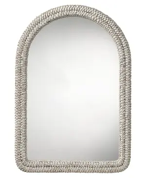 JAMIE YOUNG CO. Grain Woven Corngrass Arch Wall Mirror - Natural