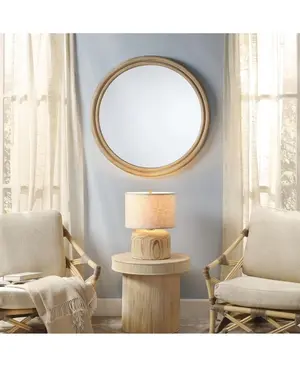 JAMIE YOUNG CO. Riley Wood Round Wall Mirror