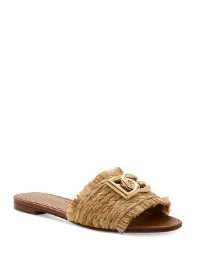 Women's Raffia Slide Sandals