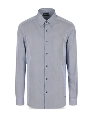 Emporio Armani Striped Regular Fit Button Down Shirt