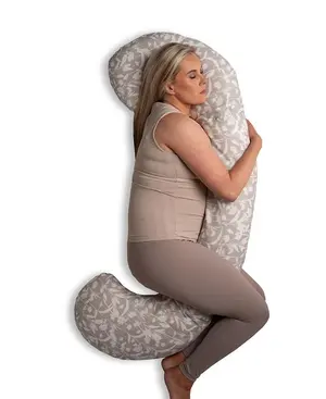 BELLAMOON Full C-shaped Body Pillow Pregnancy Endometriosis Menopause - Gray