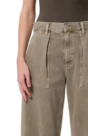AGOLDE Sefton Pleated Barrel Jeans - Cholla