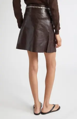 Paloma Wool Sandi Leather Wrap Skirt