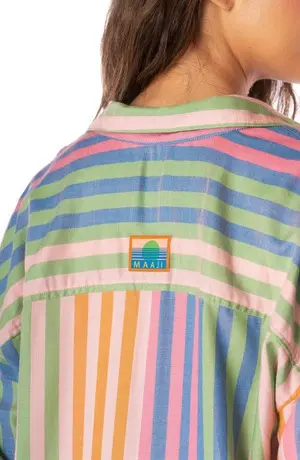 MAAJI Dreambound Oversize Stripe Cover-up Shirt