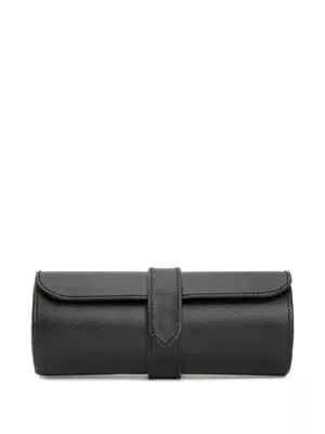 Wolf Leather Watch Roll Box - Black