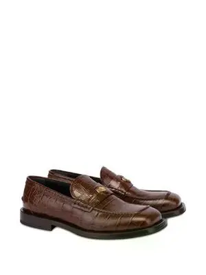 Moschino Croc-embossed Loafers