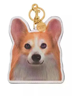 Moschino Dog-motif Keyring - Orange