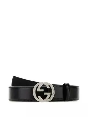 Gucci Interlocking G Buckle Belt - Black