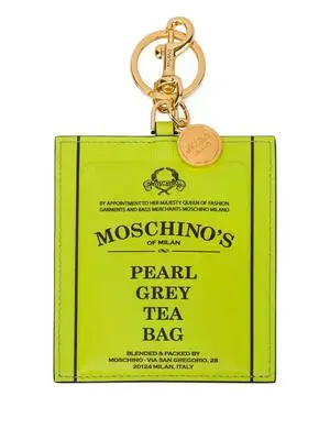 Moschino Leather Keyring - Green