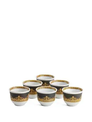 Versace I Love Baroque Porcelain Cups - Black