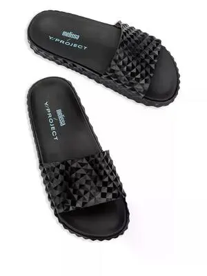 Y/project X Melissa Court Slides - Black