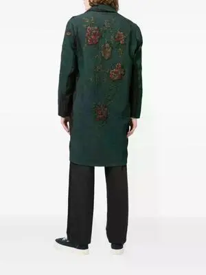 By Walid Patchwork Button-up Coat