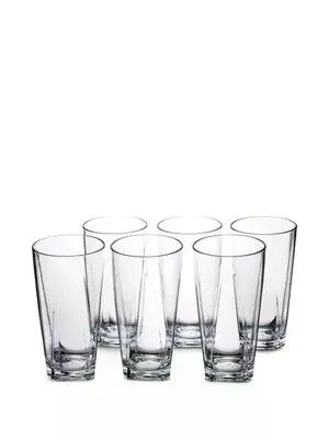 VESTA Tapered Crystal Drinking Glasses - Transparent