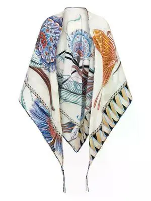 FERRAGAMO Floral-print Silk Scarf