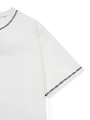 STUDIO TOMBOY Contrasting-trim T-shirt