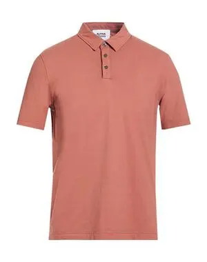 Alpha Studio Polo Shirt Size Cotton, Elastane - Brown