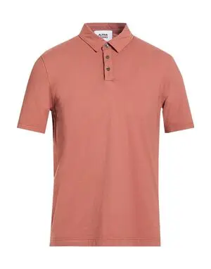 Alpha Studio Polo Shirt Size Cotton, Elastane - Brown