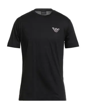 Emporio Armani Man T-shirt Dark Green Size S Cotton Black