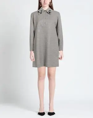 SHIRTAPORTER Mini Houndstooth Shirt Dress