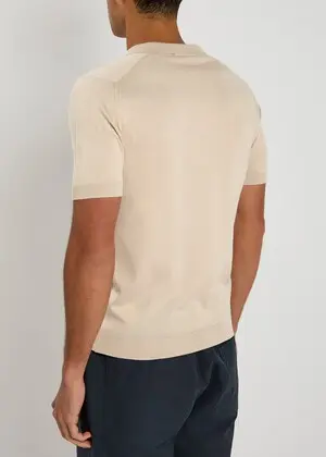 John Smedley Noah Wool Polo Shirt - Beige