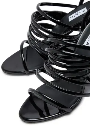 Alaïa Strappy Heeled Leather Sandals - Black