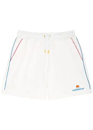 Casablanca Monogram Jacquard Towelling Cotton-blend Shorts - White