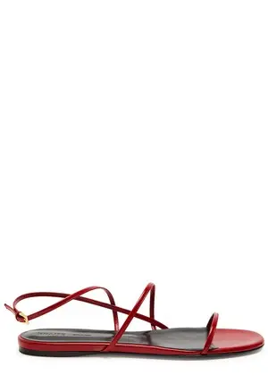 Khaite Loop Leather Sandals - Red
