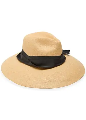 SENSI STUDIO Panama Straw Sun Hat - Beige