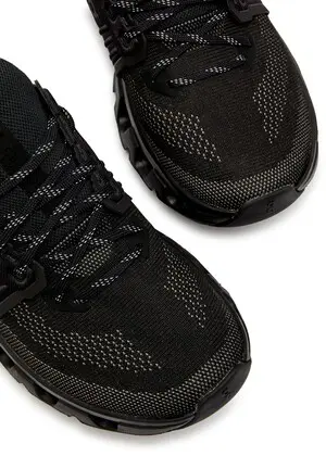 On Cloudswift X 4 Panelled Mesh-knit Sneakers - Black Grey