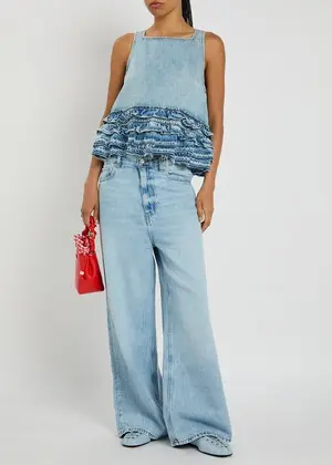 GANNI Wide-leg Jeans - Denim