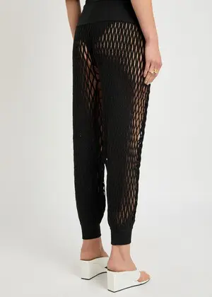 Alaïa Open-knit Stretch-jersey Trousers