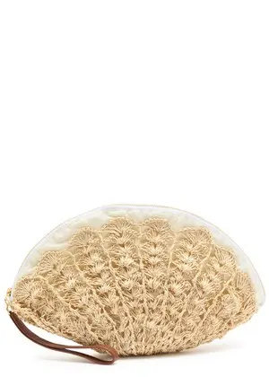 SENSI STUDIO Seashell Straw Clutch